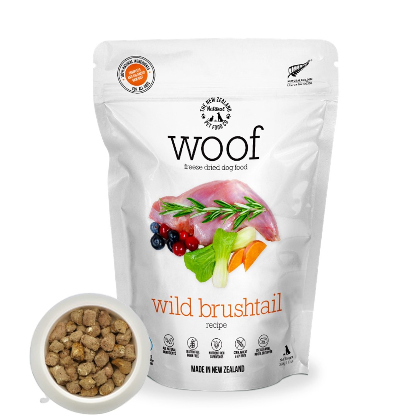 Nz Natural Woof Freeze Dried Raw Dog Food - Wild Brushtail | NTUC FairPrice