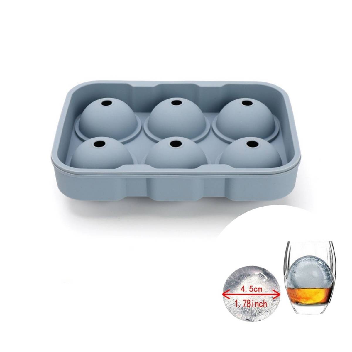 Camime Silicone 6 Round Ice Cube Tray - Morandi Blue | NTUC FairPrice