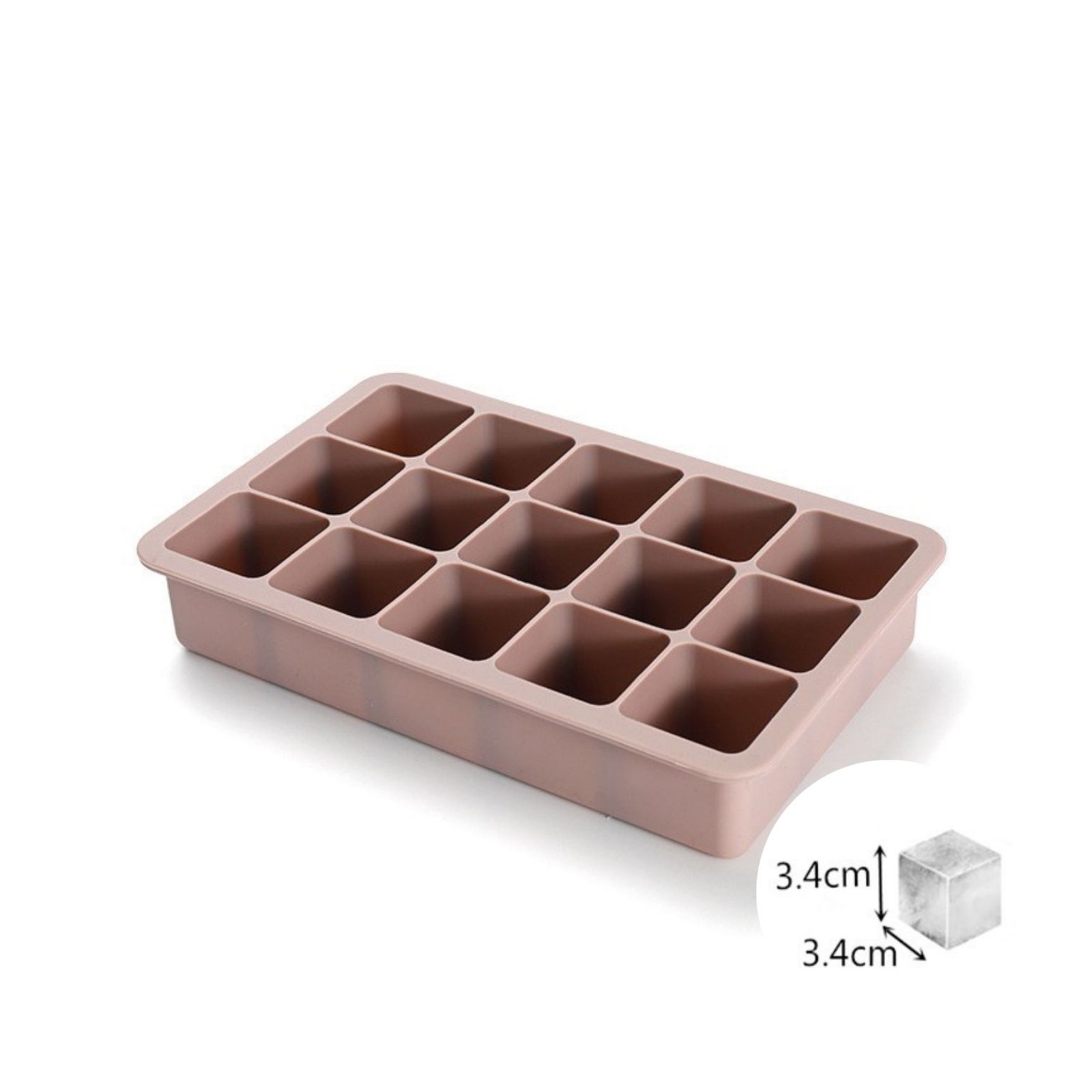Camime Silicone 15 Square Ice Cube Tray -Morandi Pink (Cover) | NTUC ...