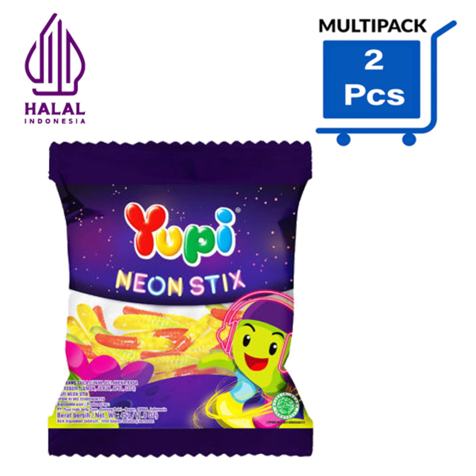 Yupi Gummy Candies - Neon Stick Mini x 2 Pack | NTUC FairPrice