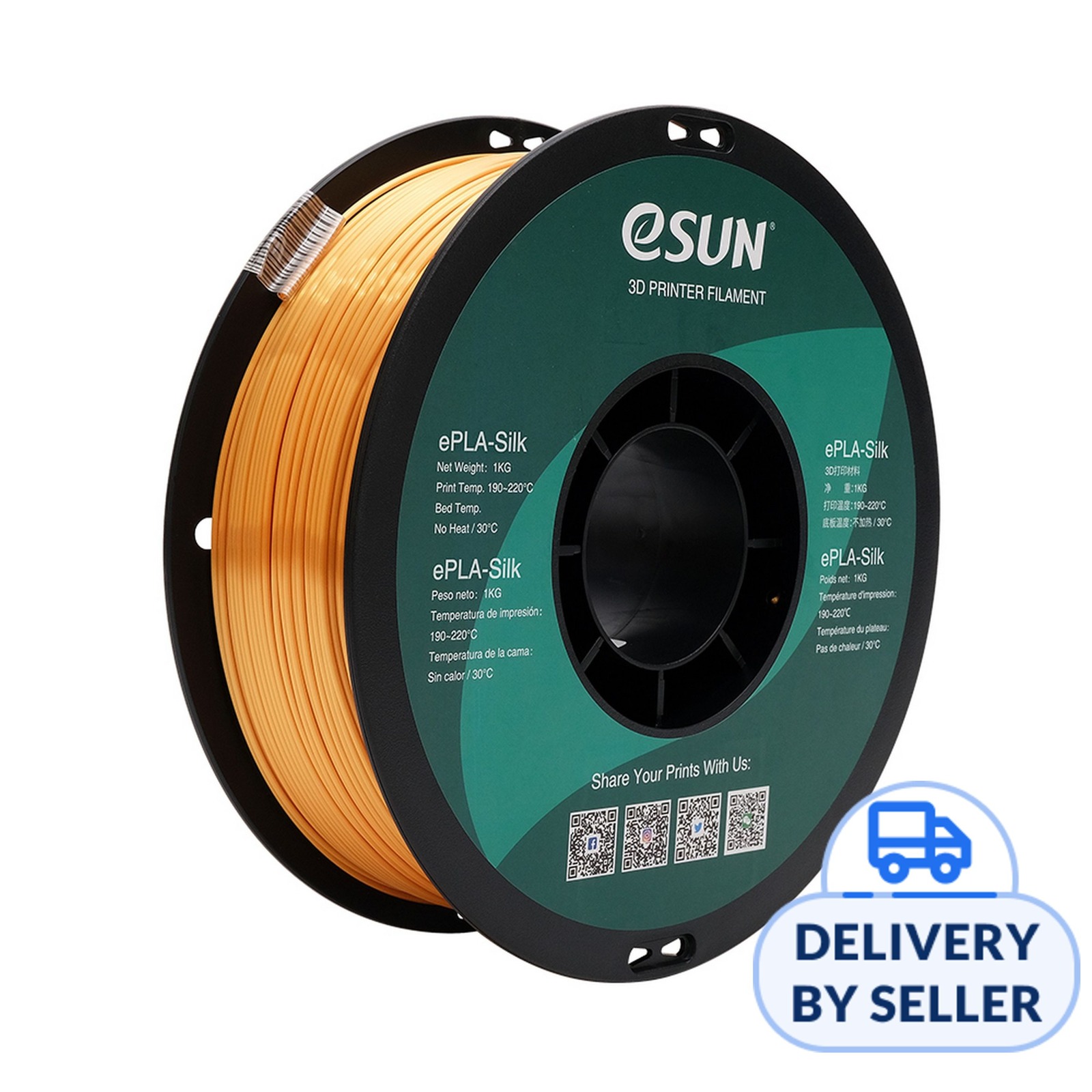 eSun Metal eSilk-PLA 1.75mm 1KG 3D Printer Filament - Gold | NTUC FairPrice
