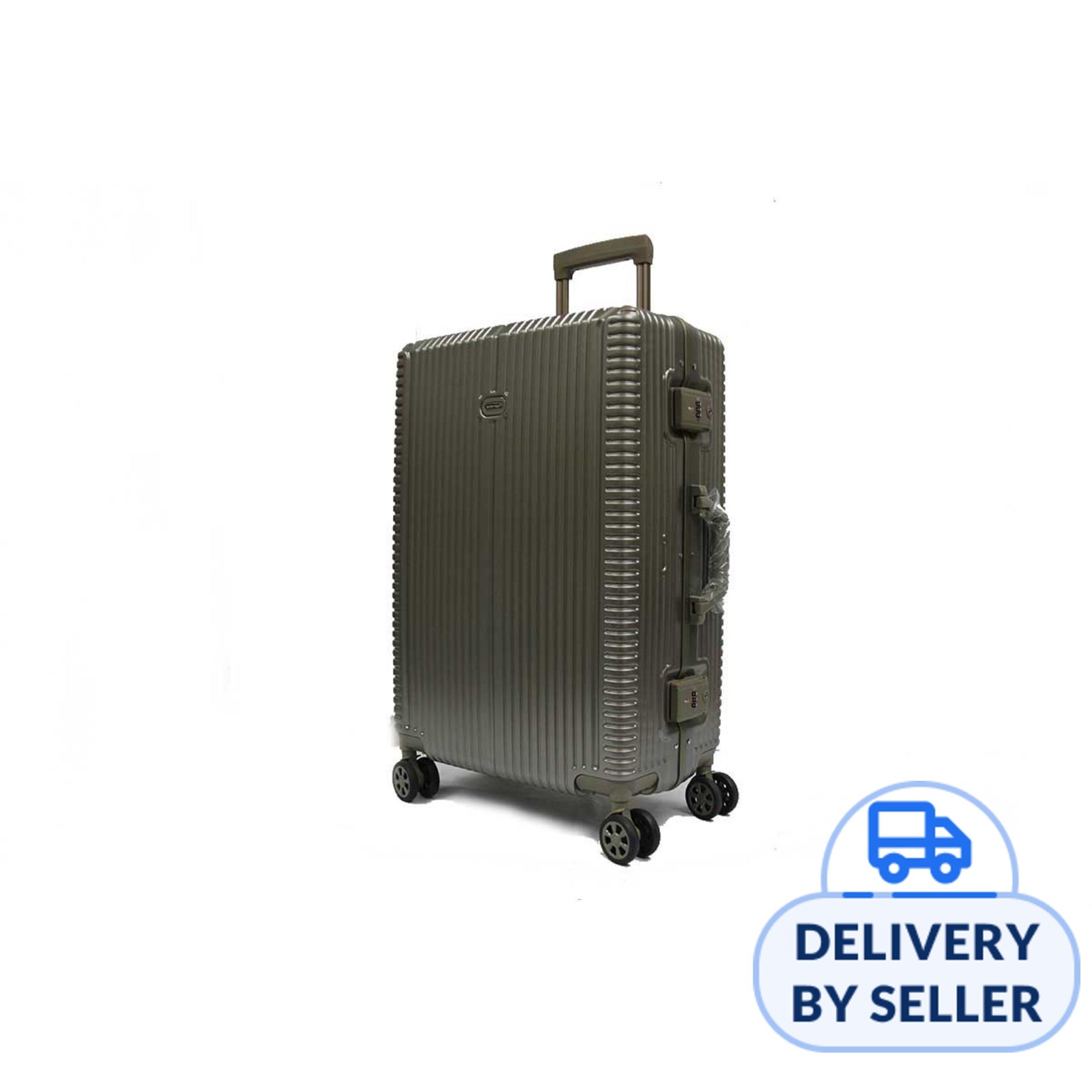 20" Titanium Gold Polycarbonate AluminiumFrame Luggage | NTUC FairPrice