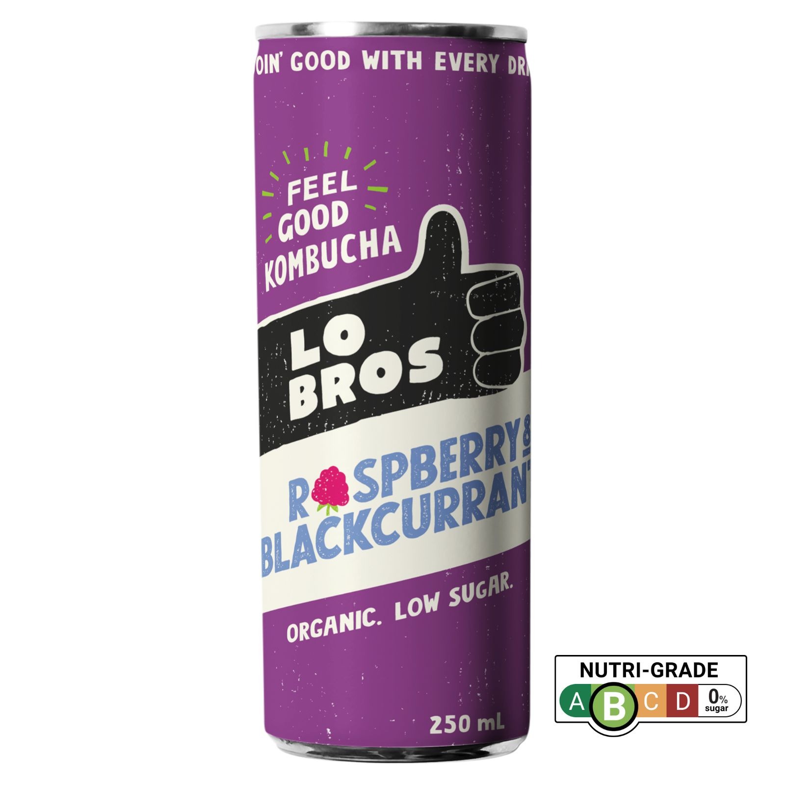 Lo Bros Organic Raspberry & Blackcurrant Kombucha | NTUC FairPrice