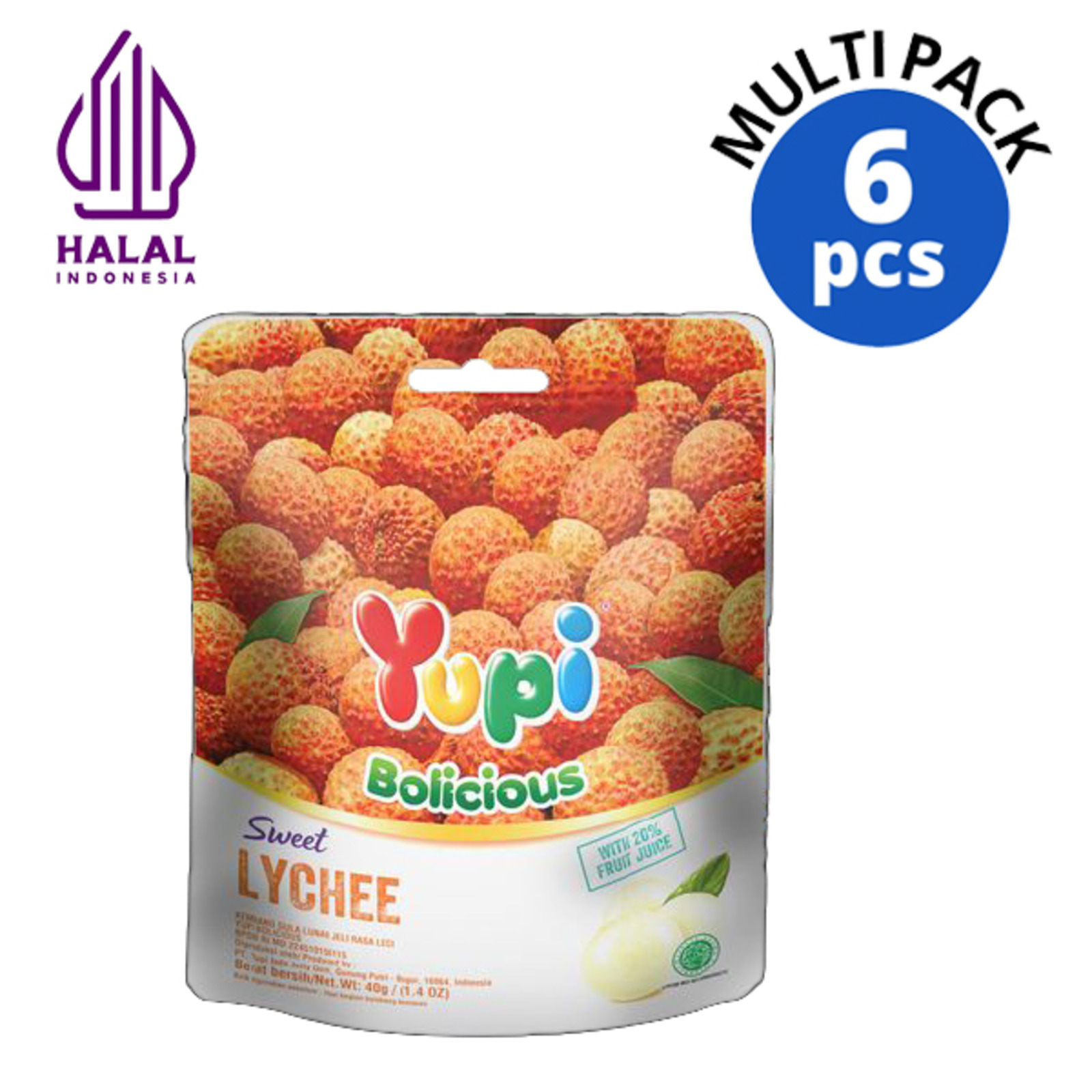 Yupi Bolicious Sweet Lychee With 20 Fruit Juice X 6 Pack Ntuc Fairprice