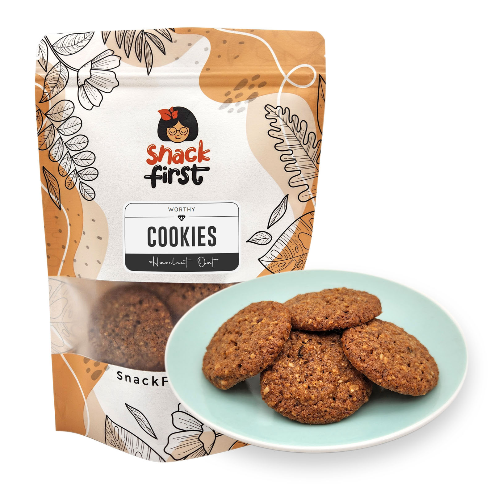 SnackFirst Worthy Hazelnuts Oat Cookies - Less Sweet Snacks | NTUC ...