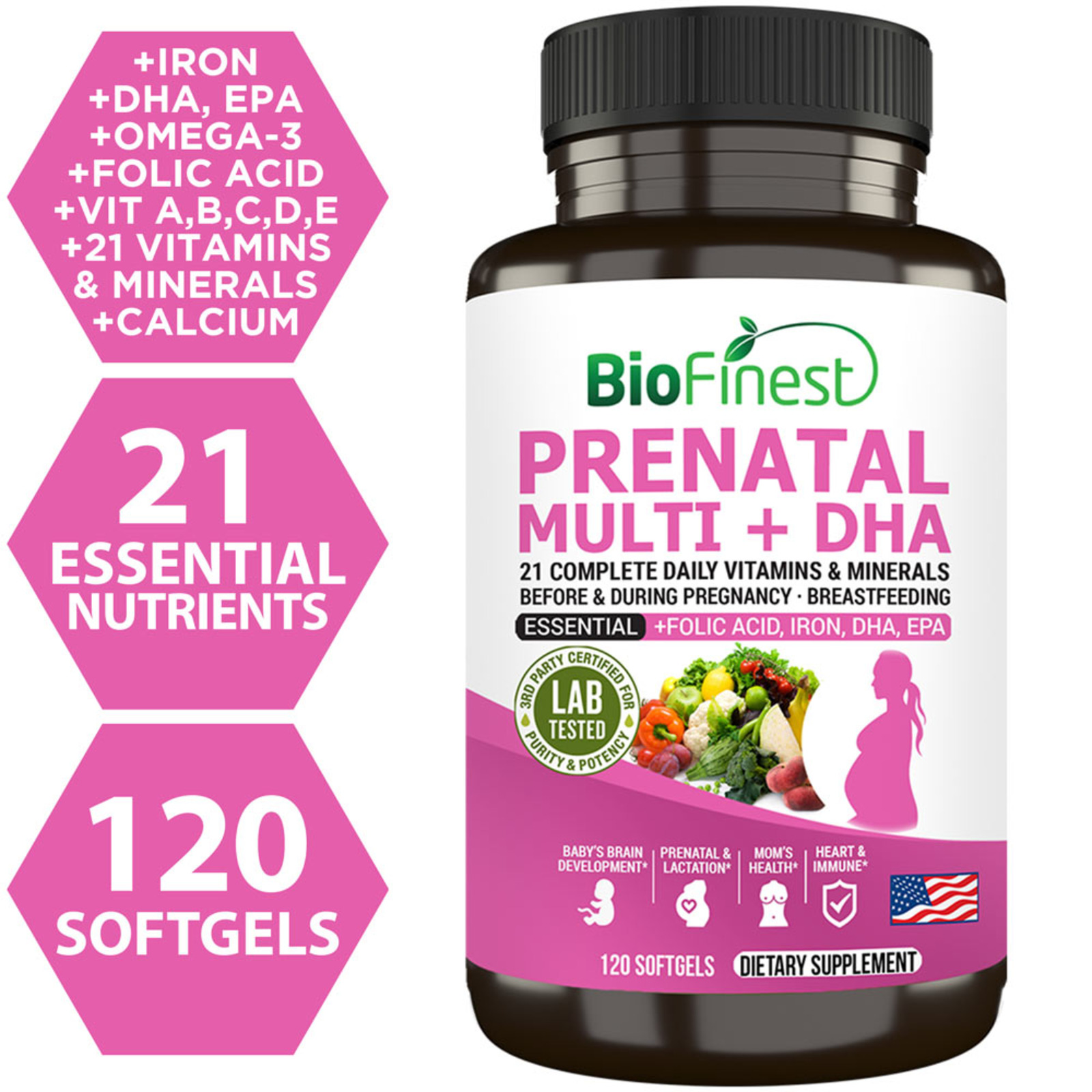 Biofinest Prenatal Omega DHA EPA Multivitamin Folic Acid Iron | NTUC ...