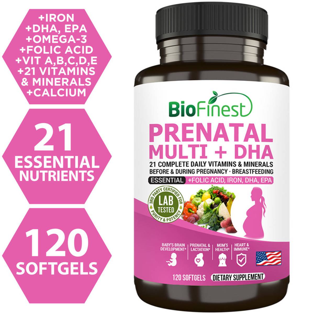 Biofinest Prenatal Omega DHA EPA Multivitamin Folic Acid Iron | NTUC ...