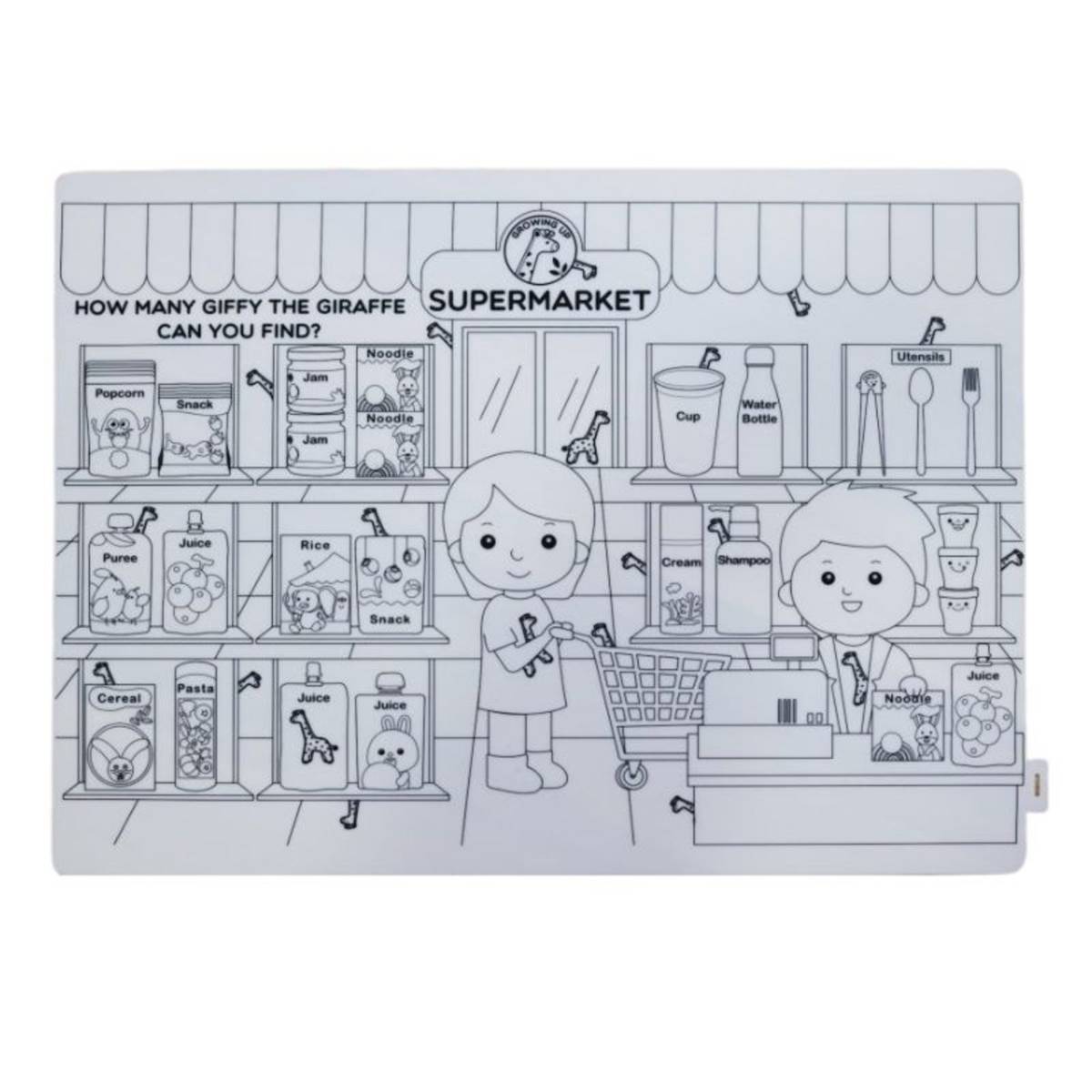 Growing Up Academy Supermarket, Colouring Big Mat 40x30cm | NTUC FairPrice