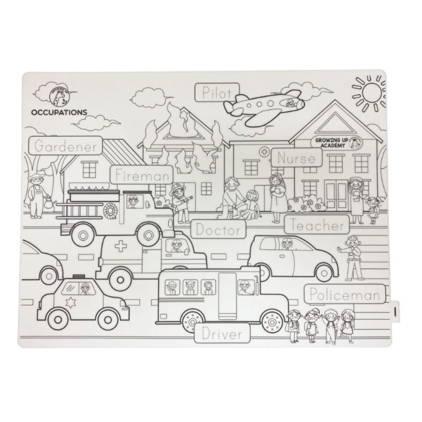 Growing Up Academy Occupations, Colouring Big Mat 40x30cm | NTUC FairPrice