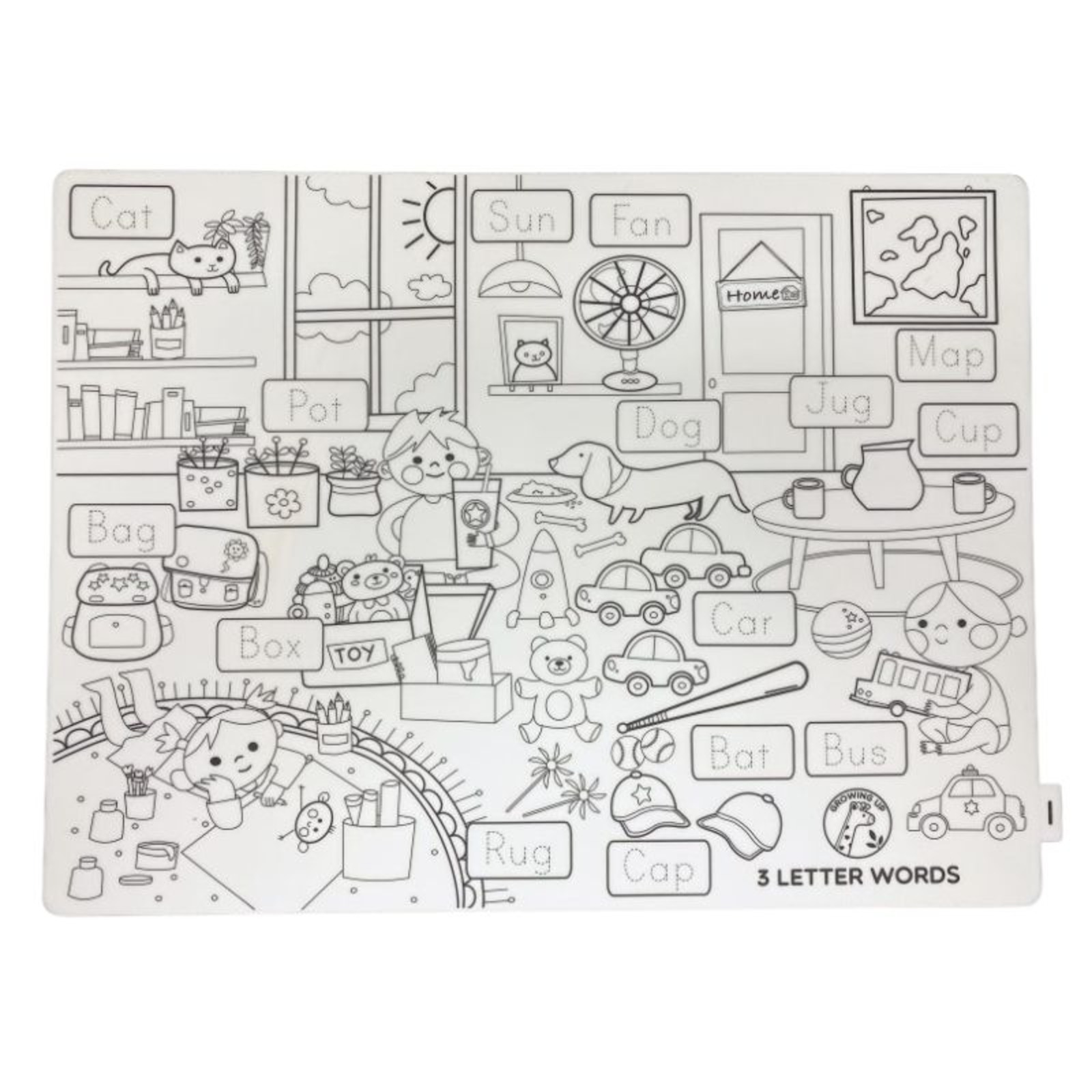 Growing Up Academy 3-Letter Word, Colouring Big Mats 40x30cm | NTUC ...