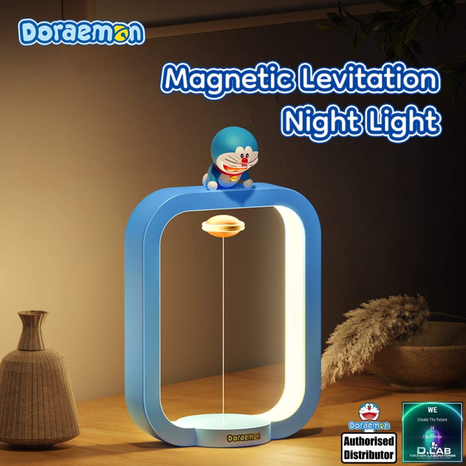D.LAB Doraemon Magnetic Light (Blue) | NTUC FairPrice