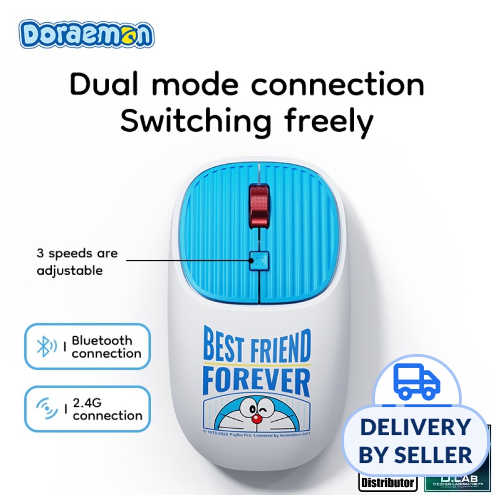 D.LAB Doraemon 2.4Ghz Wireless Mouse | NTUC FairPrice
