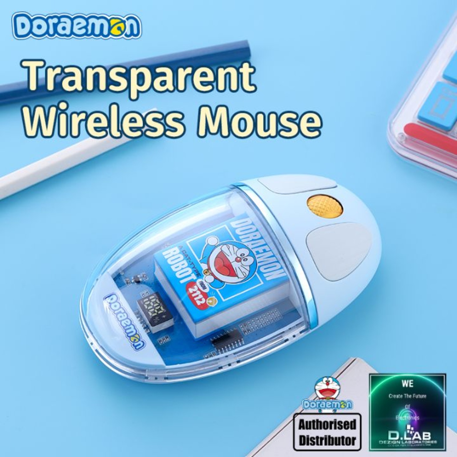 D.LAB Doraemon Bluetooth Trans Mouse | NTUC FairPrice