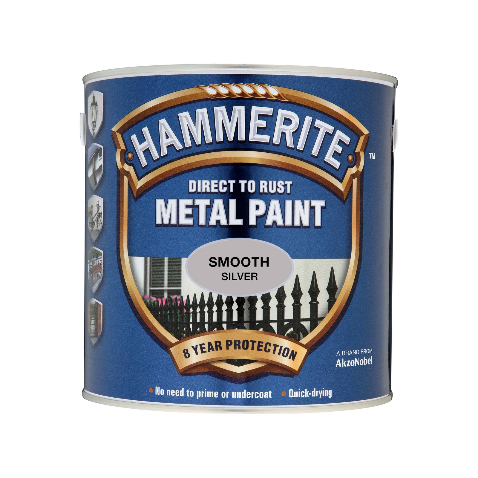 Hammerite Direct to Rust Smooth Silver Metal Paint | NTUC FairPrice