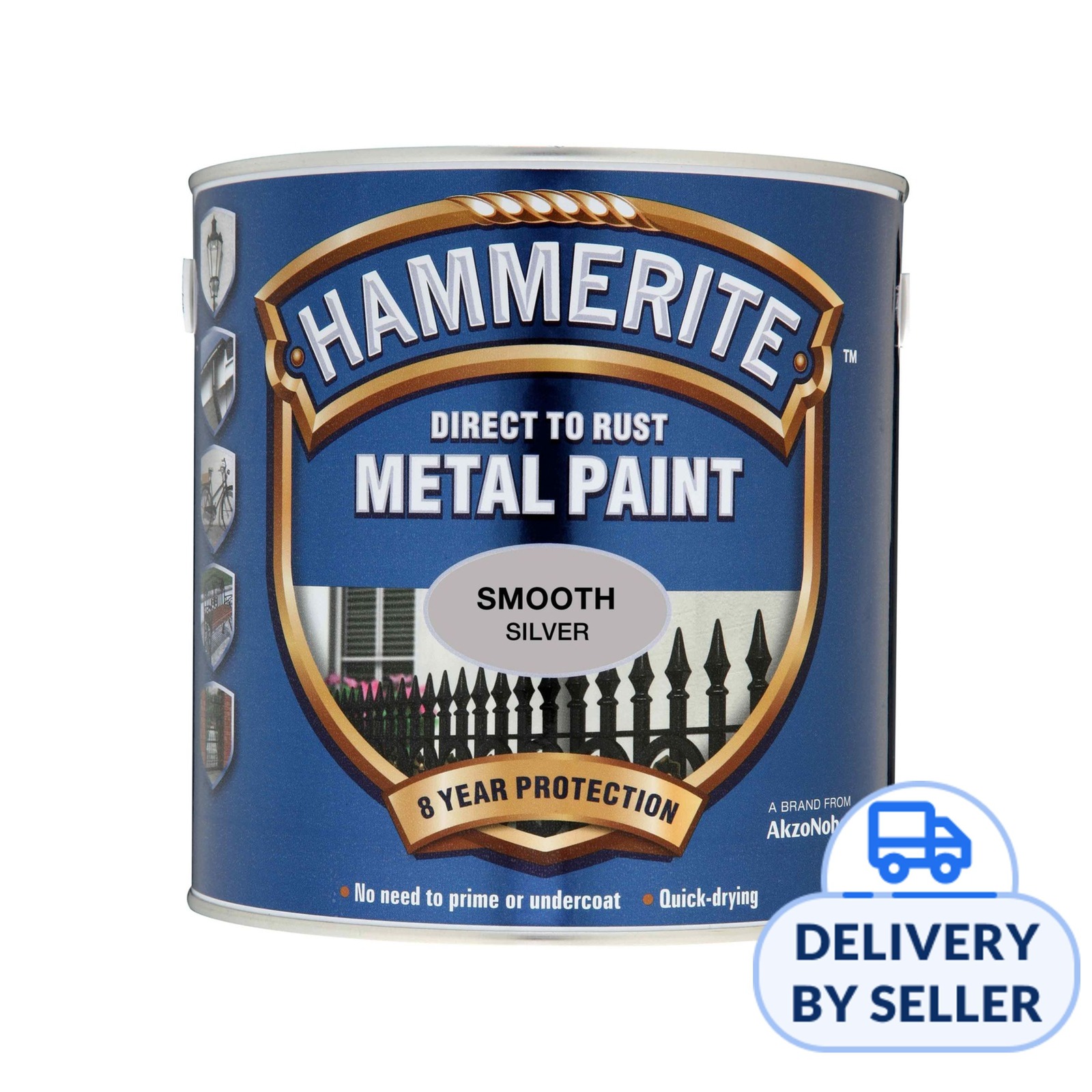 Hammerite Direct to Rust Smooth Silver Metal Paint | NTUC FairPrice