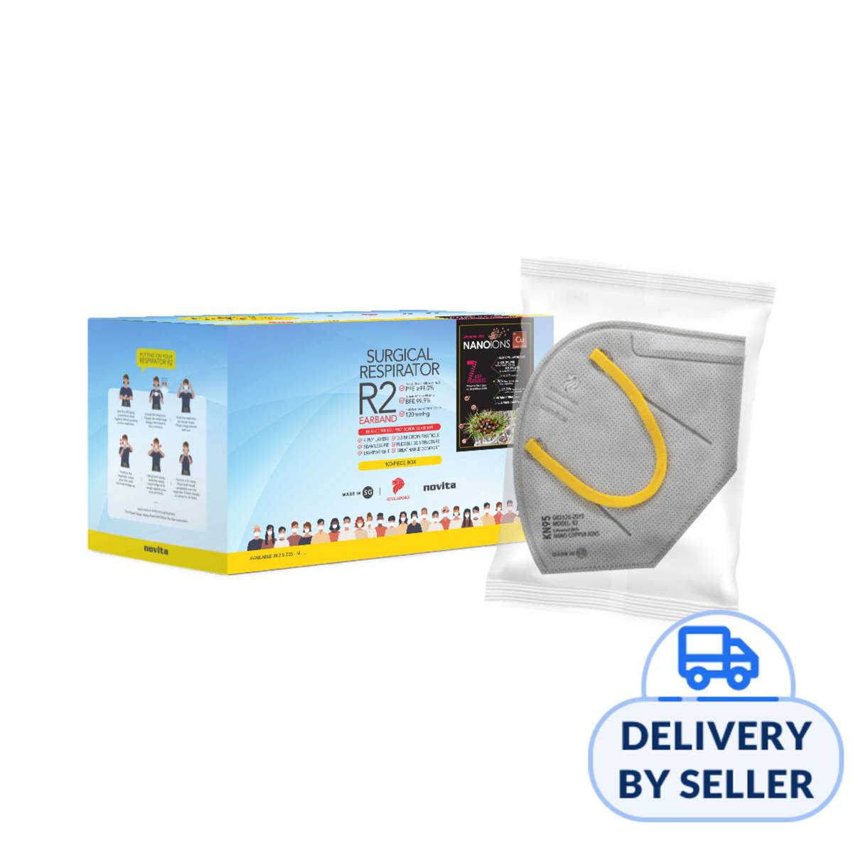novita Nano Copper Ions Surgical Respirator R2 KN95 - Size M | NTUC ...