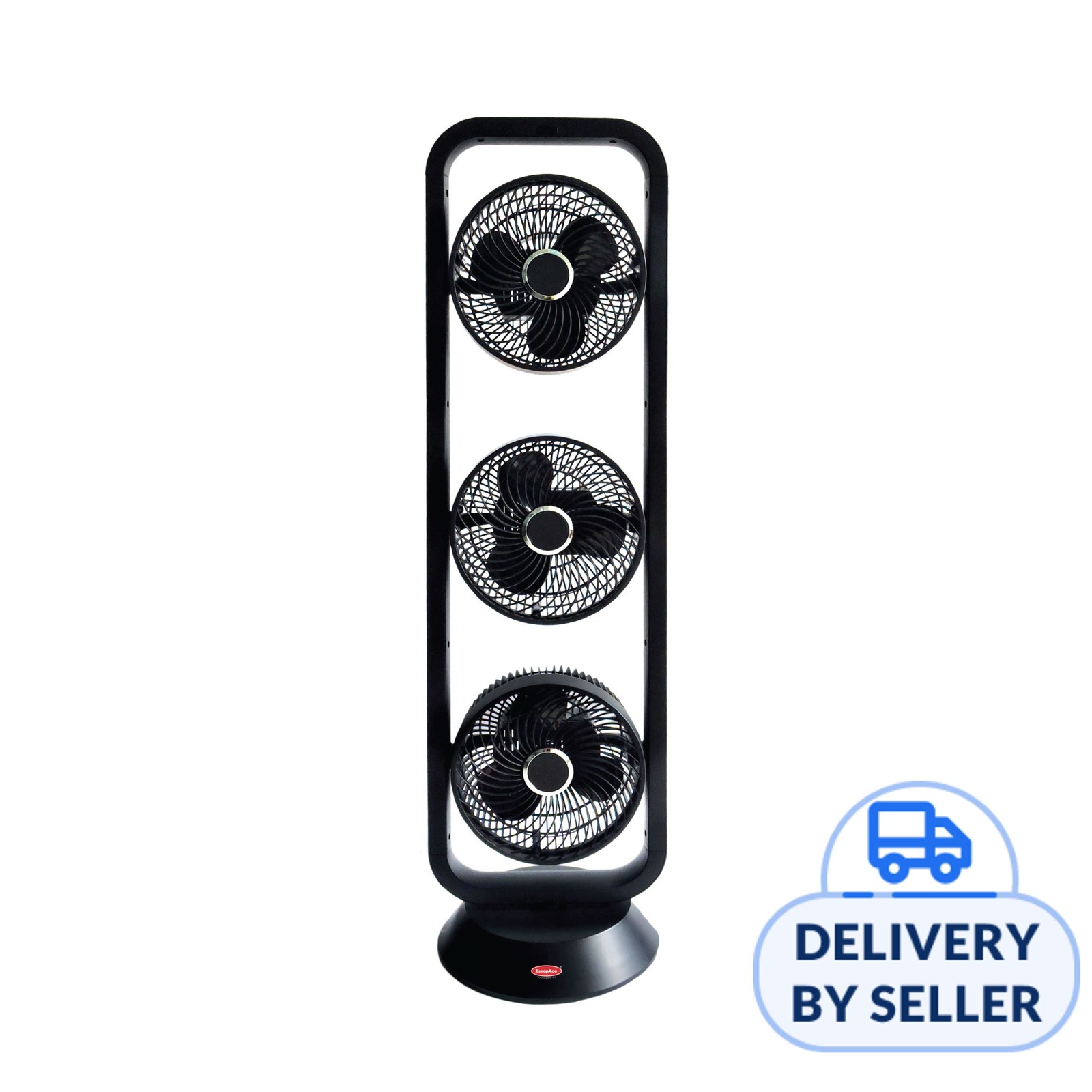 EuropAce 9" Trio Turbo Oscillating Fan (EQQ 7931S (Black)) | NTUC FairPrice