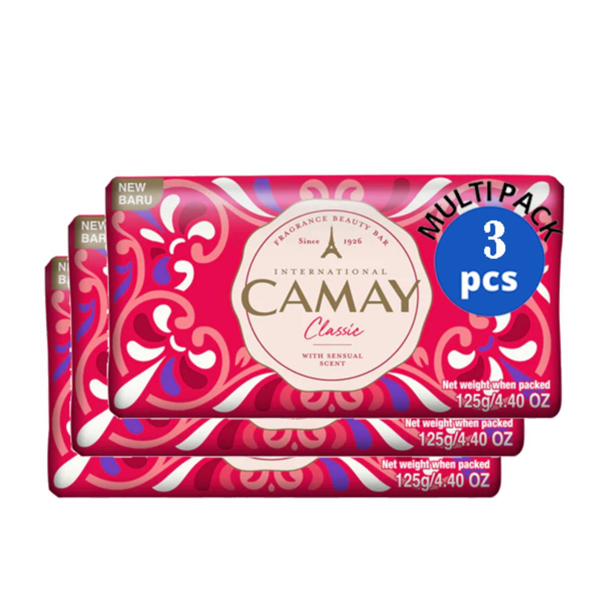 Camay Soap Red Classic Creamy with Sensual Scent 3 Pack | NTUC FairPrice