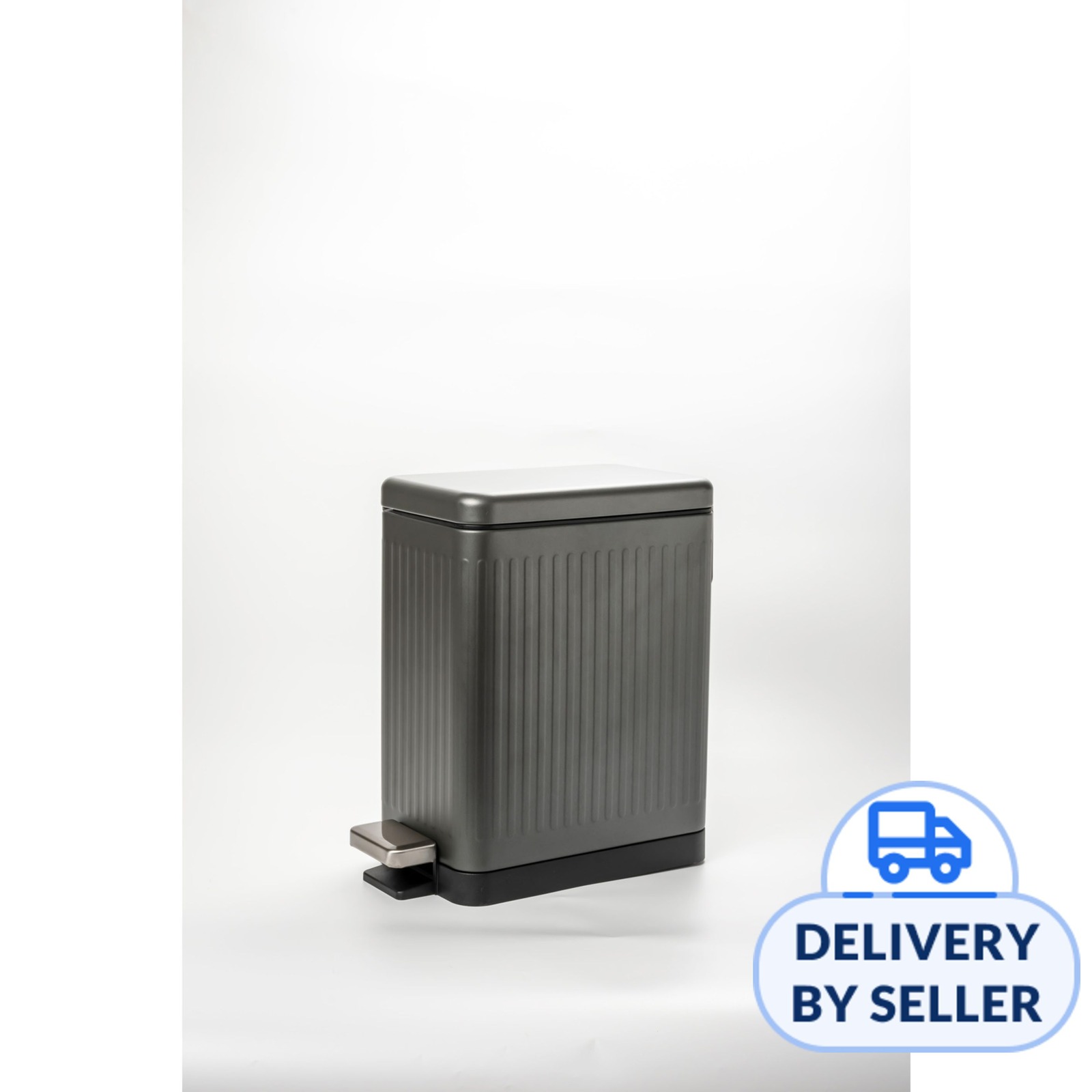 HOUZE HOUZE - 10L MIRA Matte Slim Step Bin (Grey) | NTUC FairPrice