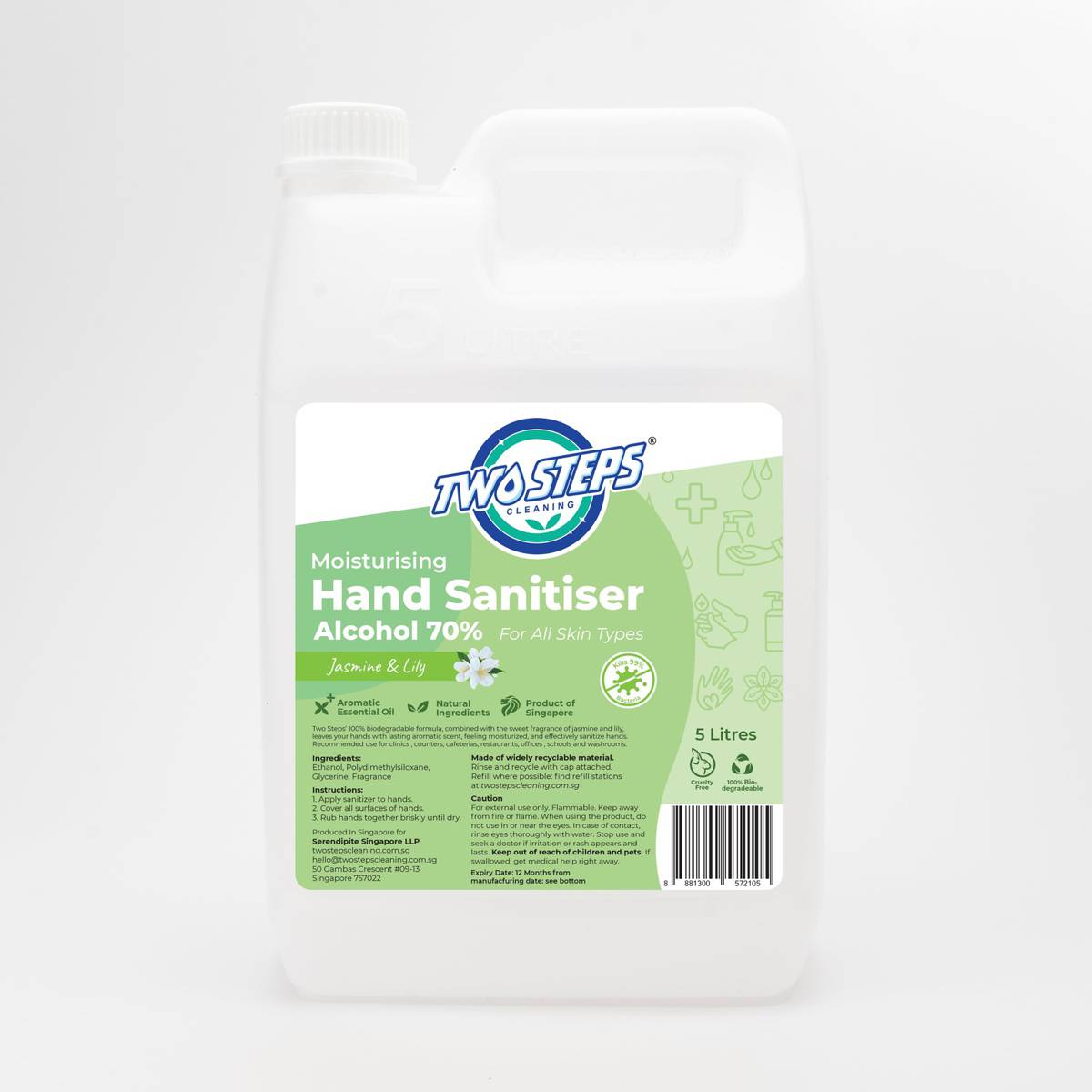 Two Steps Cleaning Hand Sanitizer Alcohol 70% - Jasmine & Lil | NTUC ...