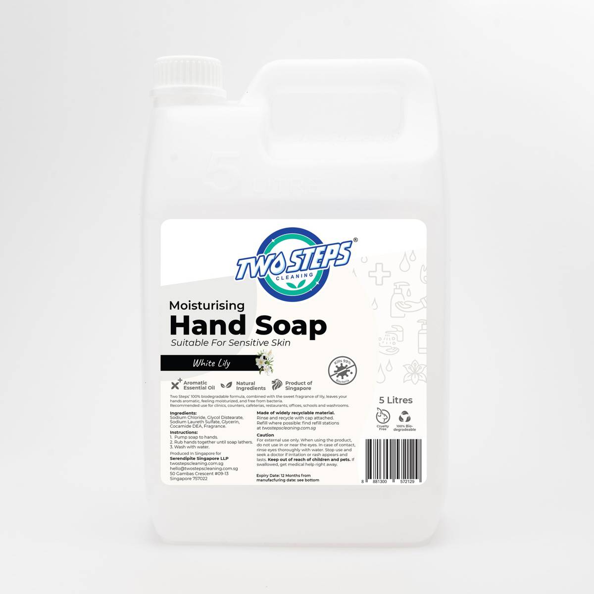 Two Steps Cleaning Hand Soap Eco Refill - White Lily | NTUC FairPrice