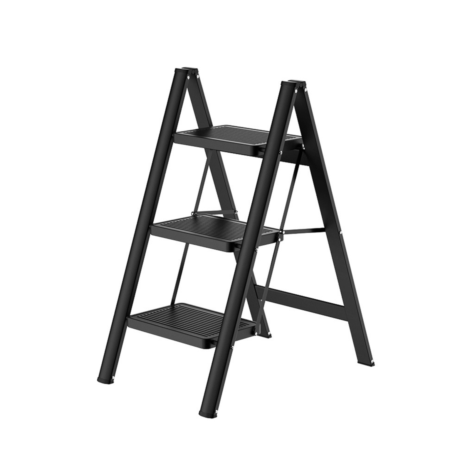Morilins Ultra-Thin 3-Step Lightweight Folding Ladder (Black) | NTUC ...