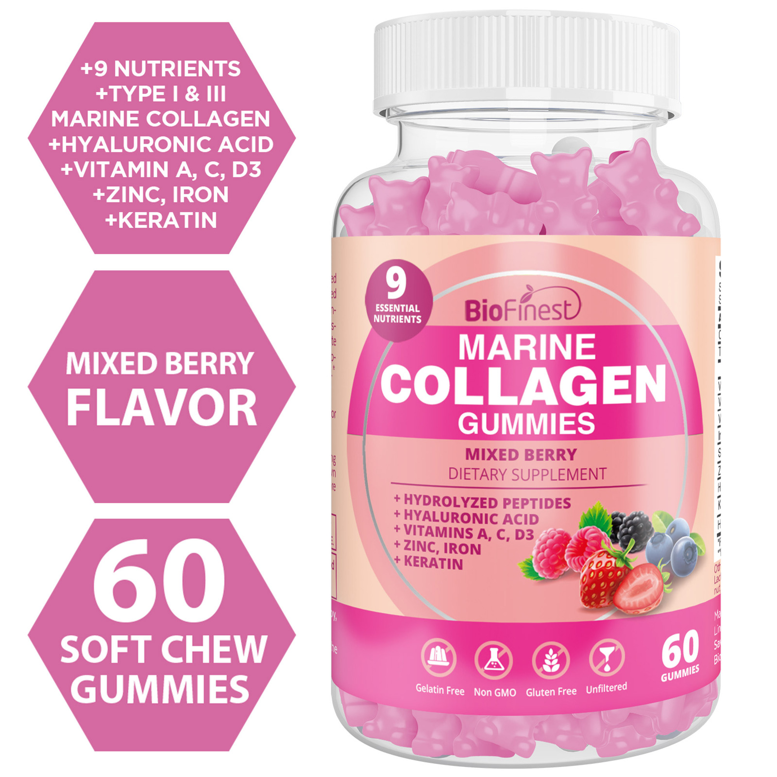 Biofinest Marine Collagen Gummy Supplement Vitamin A C Skin | NTUC ...