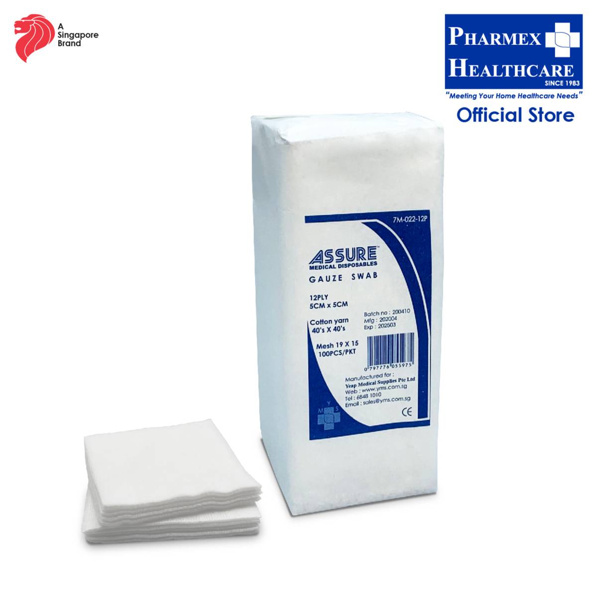 ASSURE Medical Disposables ASSURE Gauze Swab N/Sterile 5cm 12 | NTUC ...