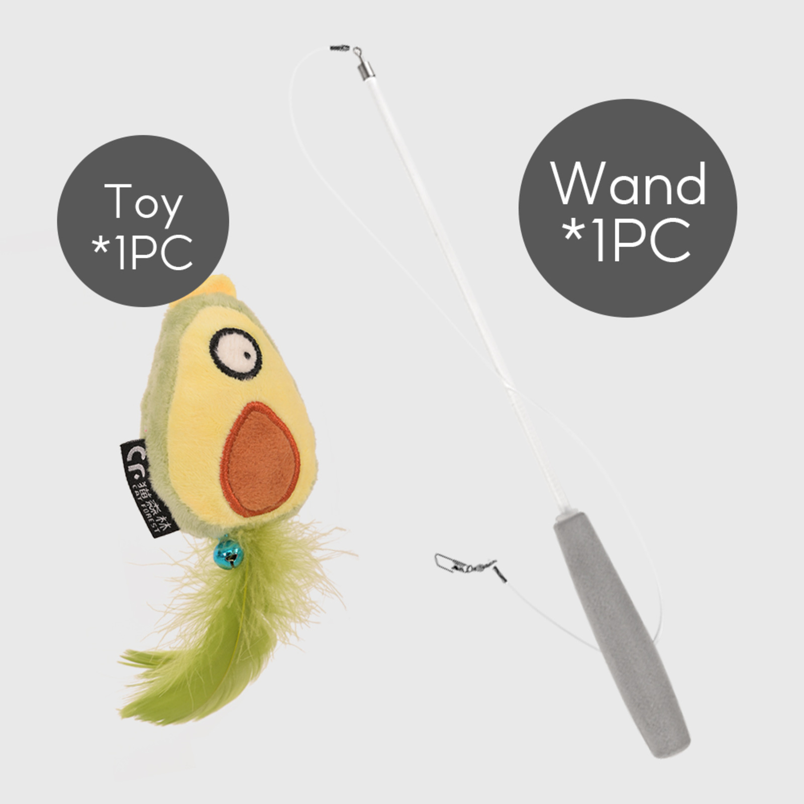 CAT FOREST Fruit Fish Cat Teaser Set(1*Wand+1*Avocado Fish) | NTUC ...