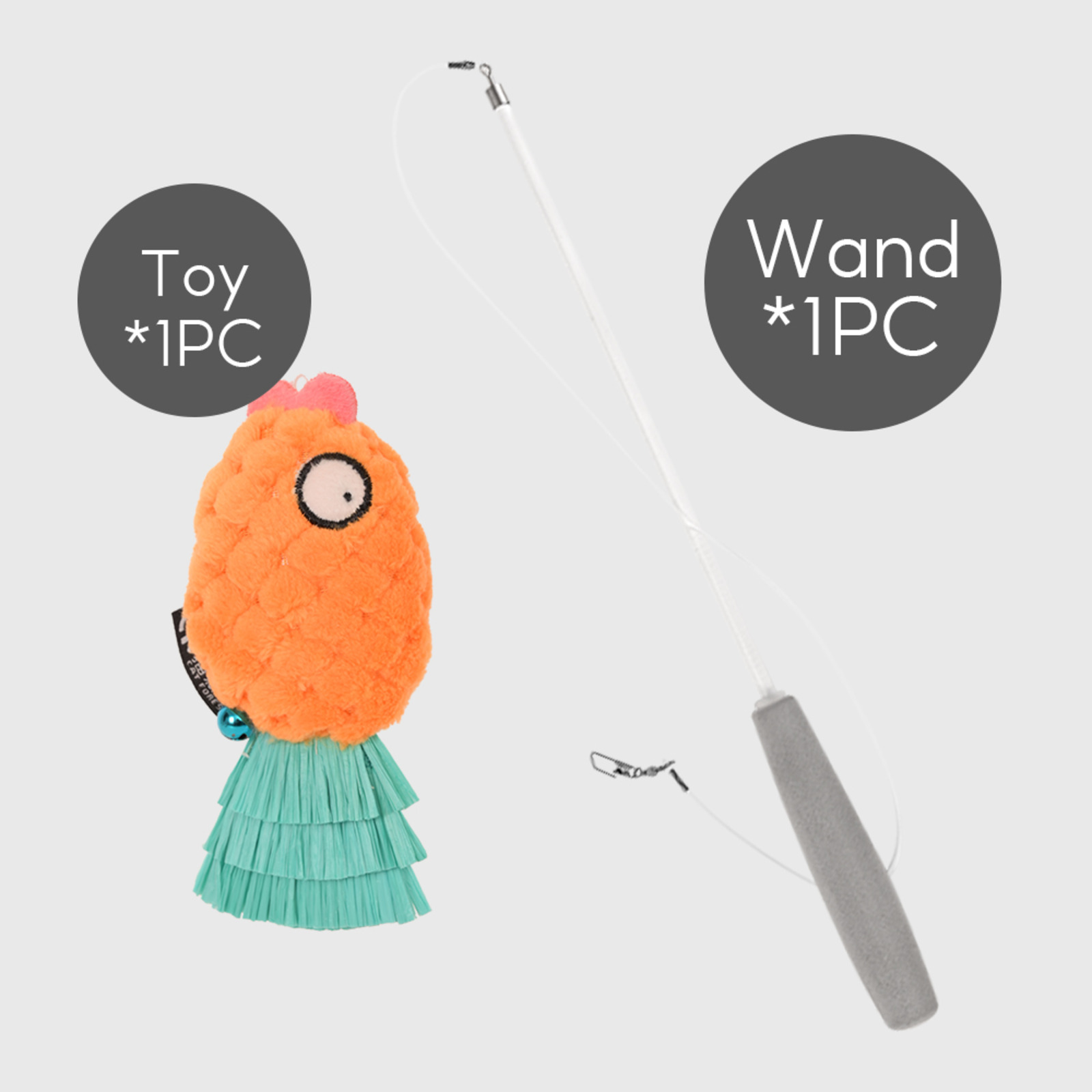 CAT FOREST Fruit Fish Cat Teaser Set(1*Wand+1*Pineapple Fish) | NTUC ...