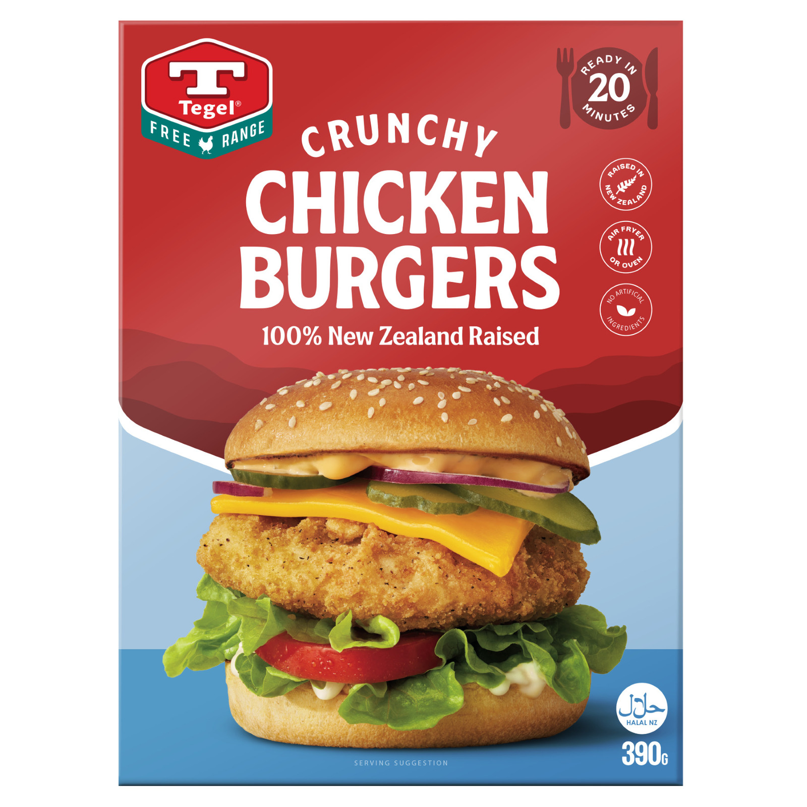 Tegel Free Range Crunchy Chicken Burger (Frozen) | NTUC FairPrice