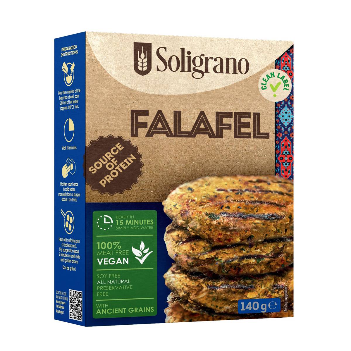 Soligrano Vegan Vege Burger Falafel With Chickpeas And Spelt | NTUC ...