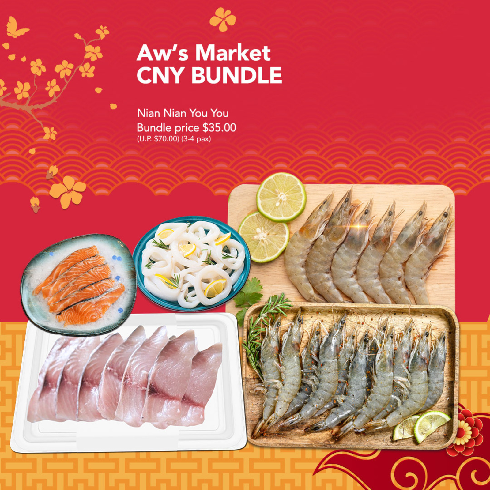 Aw's Market Nian Nian You Yu Bundle (3-4Pax) | NTUC FairPrice