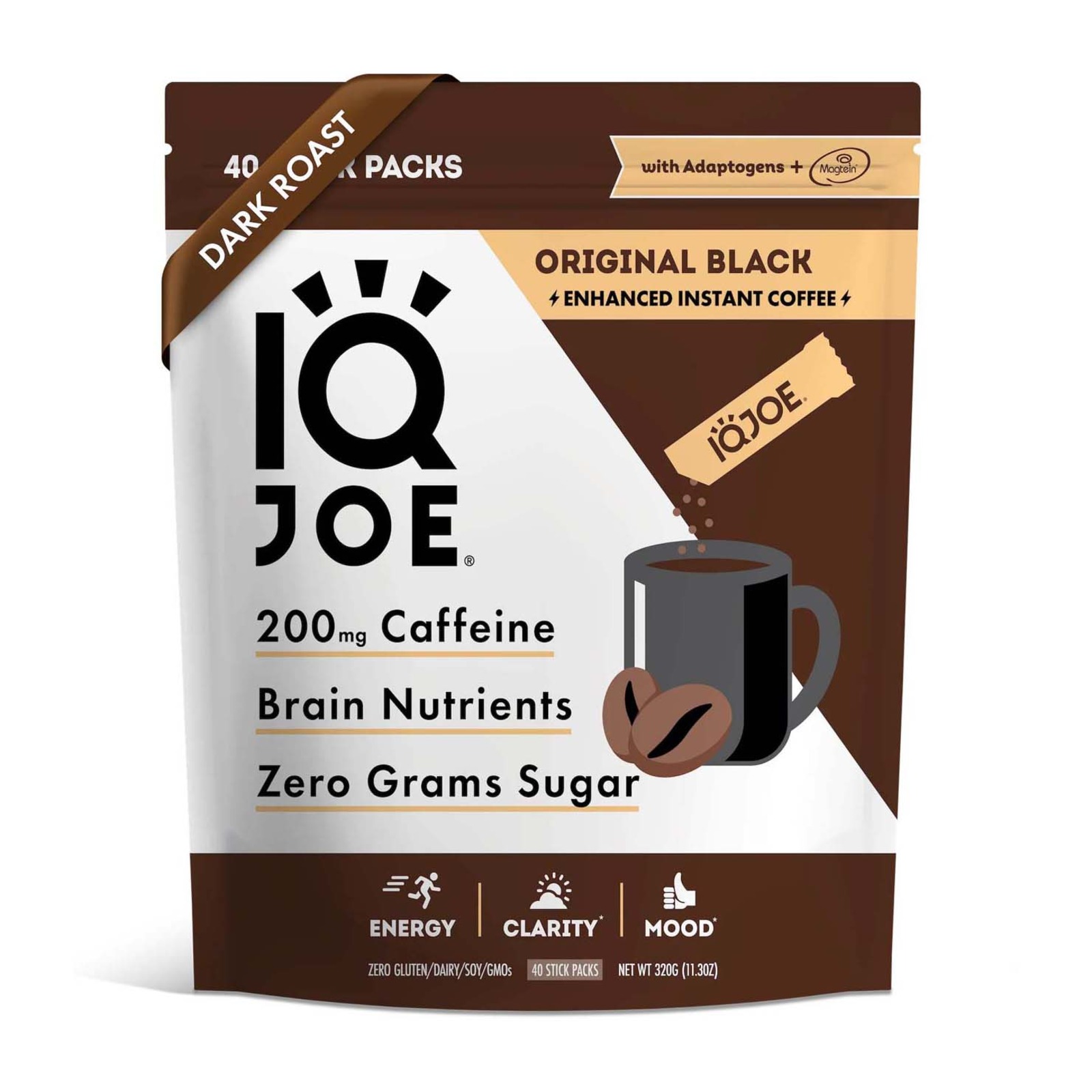 IQBar IQJoe Enhanced Instant Coffee Original Black | NTUC FairPrice