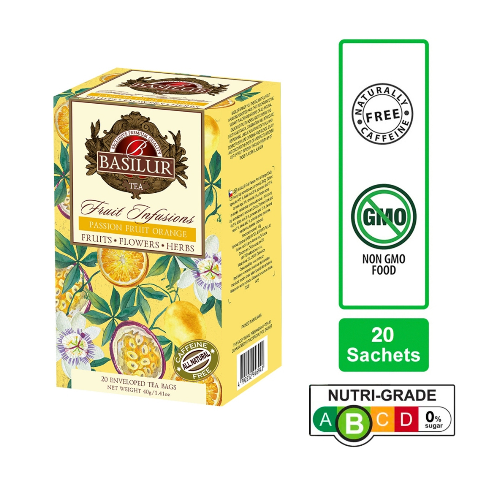 Basilur Caffeine-free Passion Fruit Orange Fruit Infusions | NTUC FairPrice