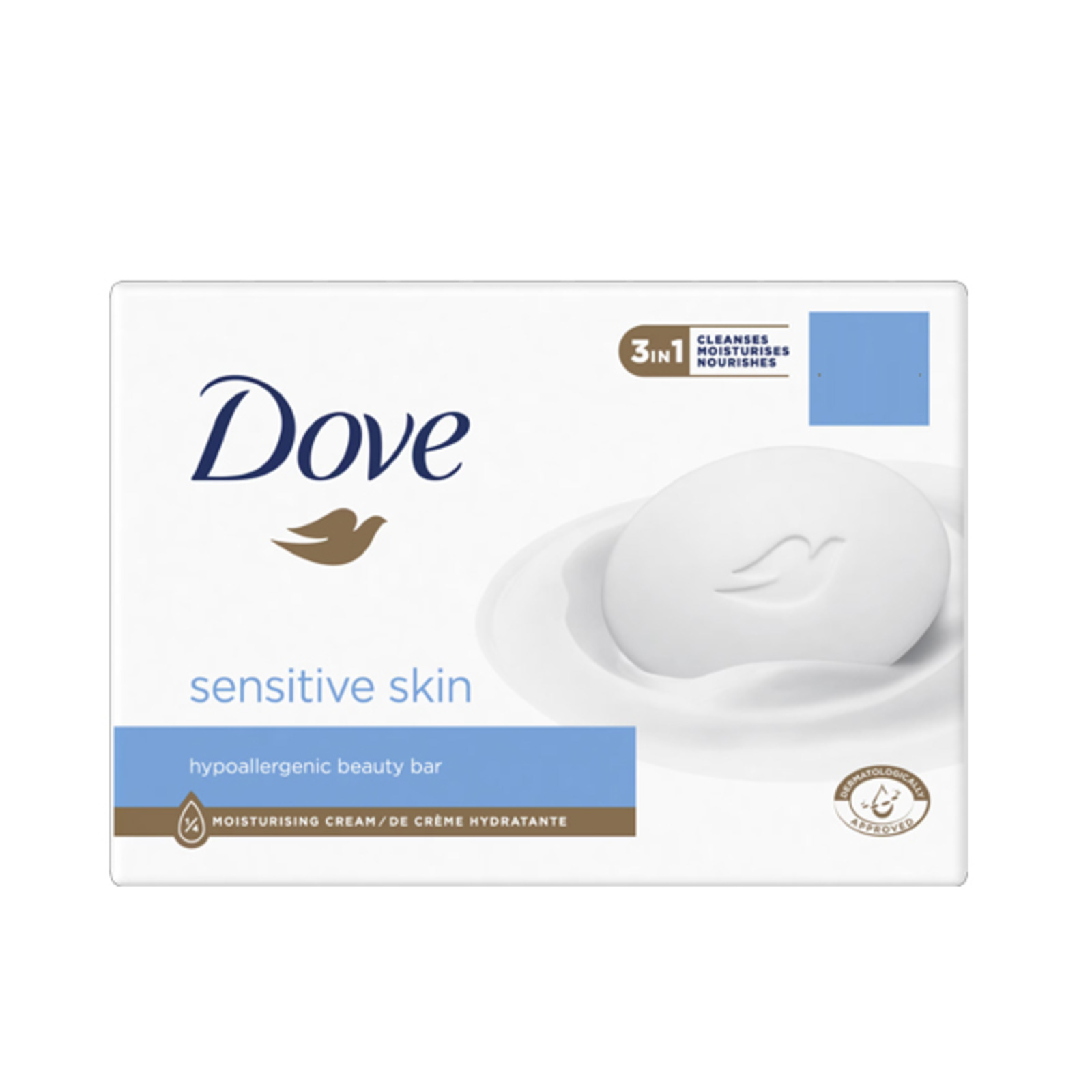Dove Sensitive Skin Unscented Hypo-Allergenic Beauty Soap | NTUC FairPrice