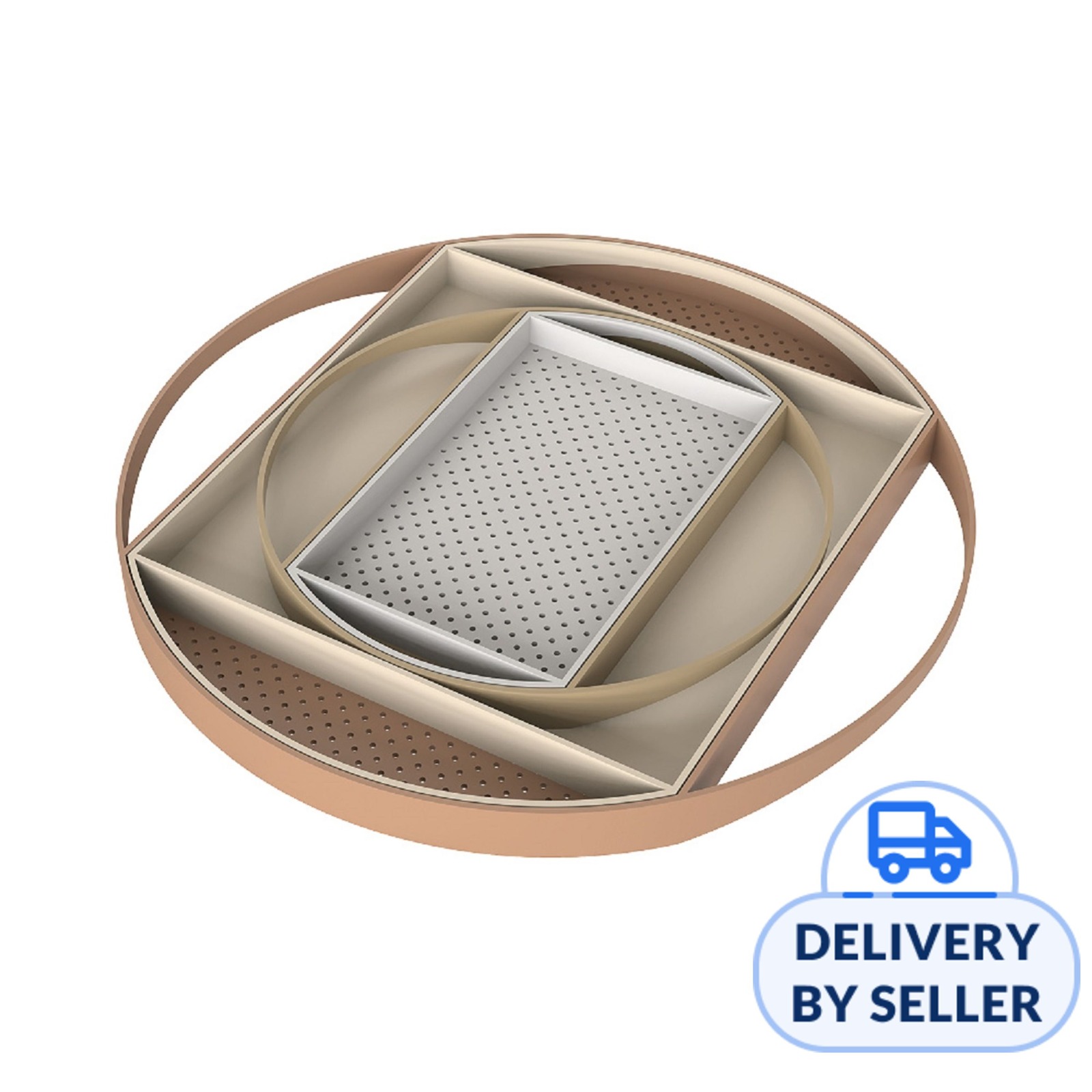 VIGAR 4 in 1 Nested Serving Trays - Sand | NTUC FairPrice