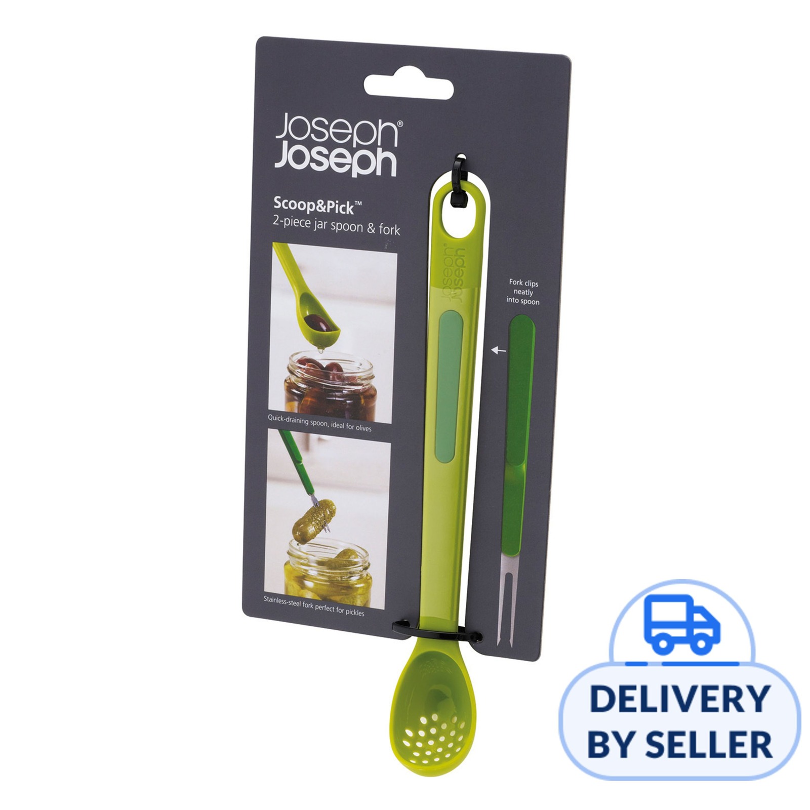 Joseph Joseph Scoop & Pick 2-piece Jar Spoon & Fork | NTUC FairPrice