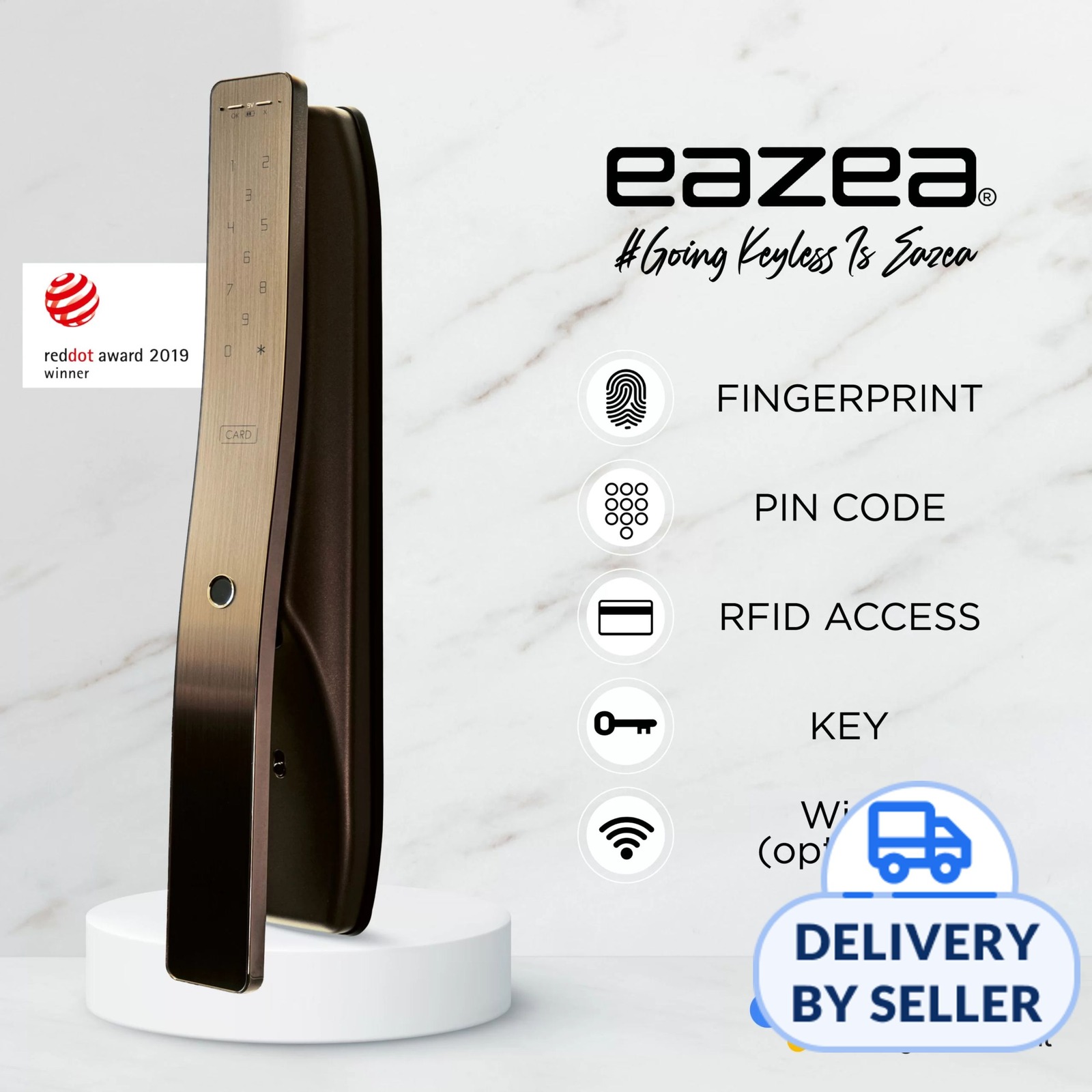 Eazea Titan Push Pull Digital Door Lock | NTUC FairPrice