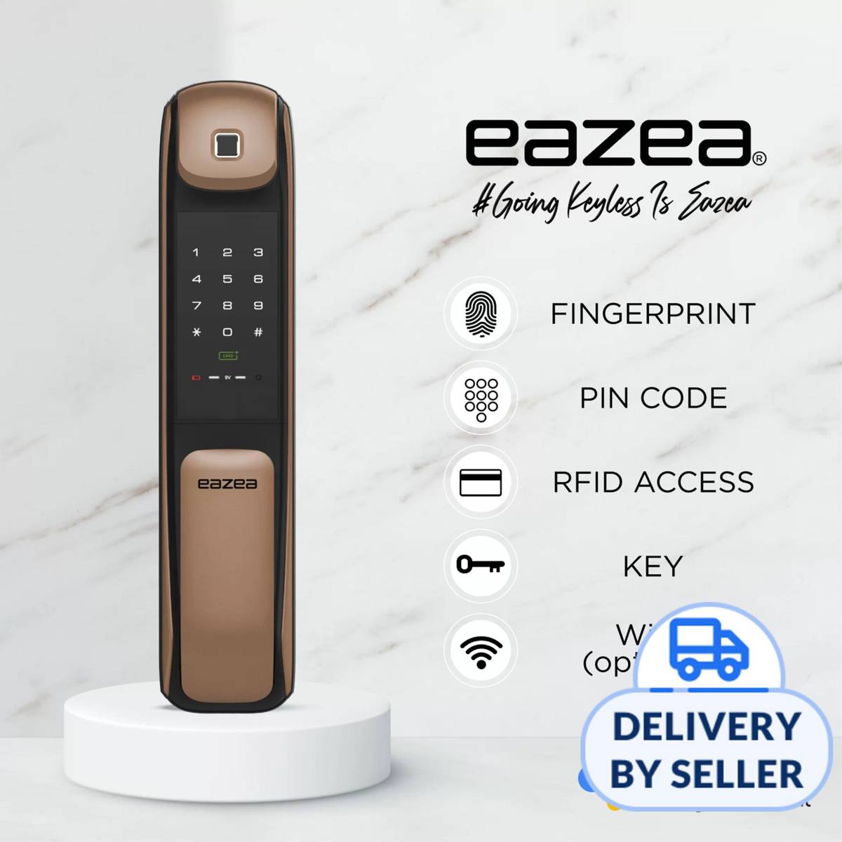 Eazea Touch Push Pull Digital Door Lock | NTUC FairPrice