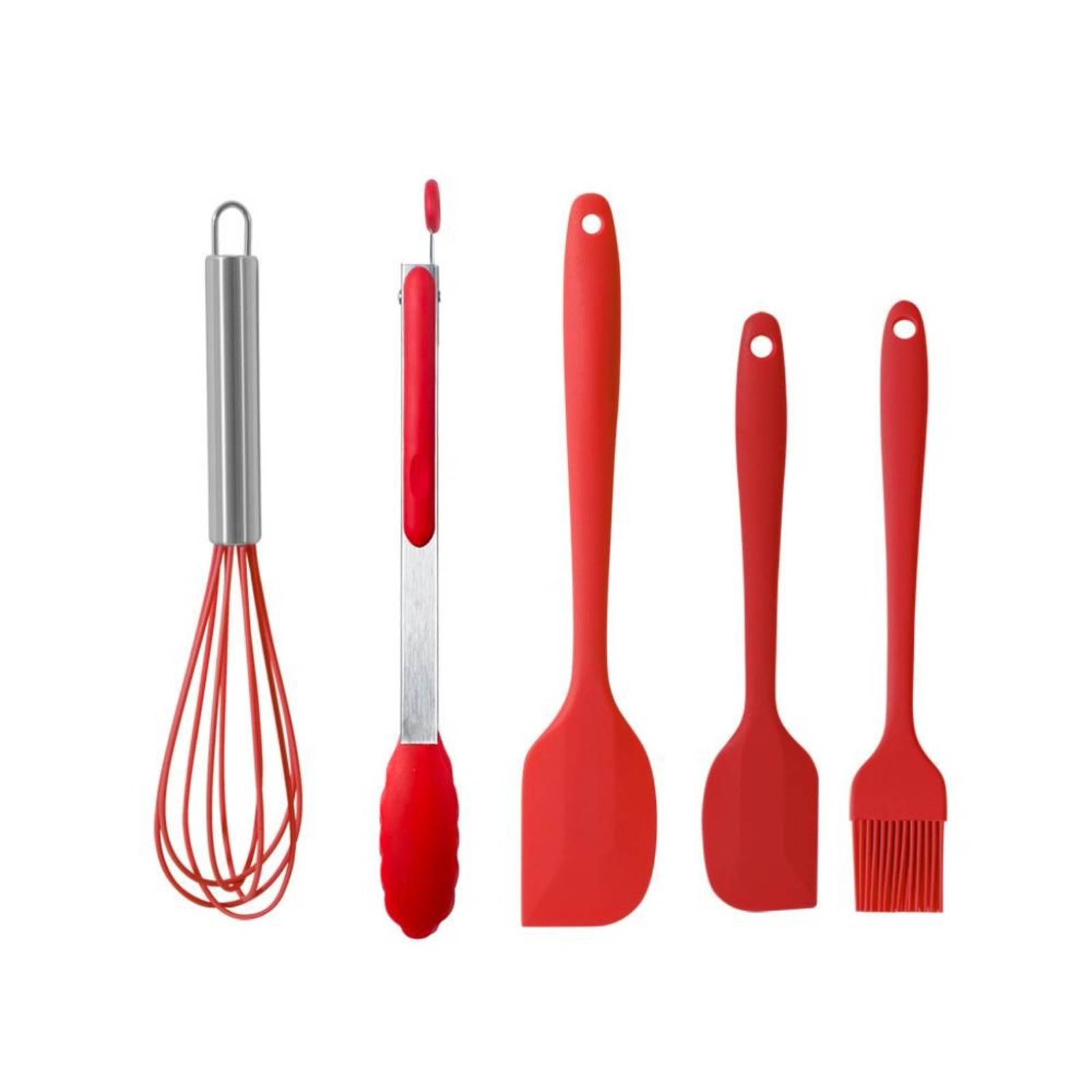CozyNest 5-Piece Silicone Kitchen Utensil Set - Red | NTUC FairPrice