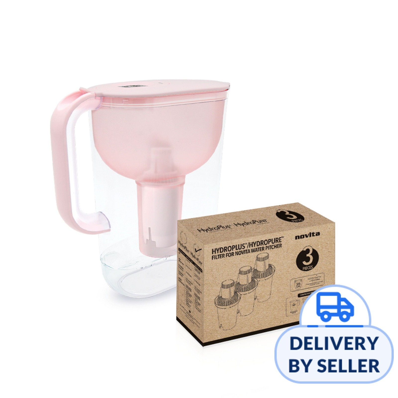 novita HydroPure Water Pitcher NP100 Bundle - Rosa Pink | NTUC FairPrice