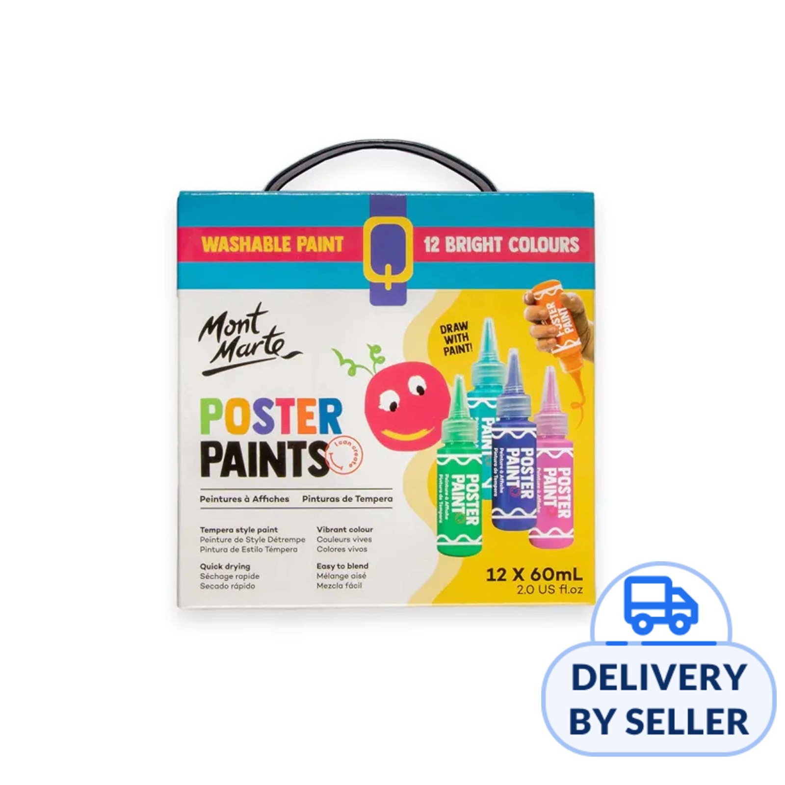 Mont Marte Poster Paint Set 12pc x 60ml | NTUC FairPrice