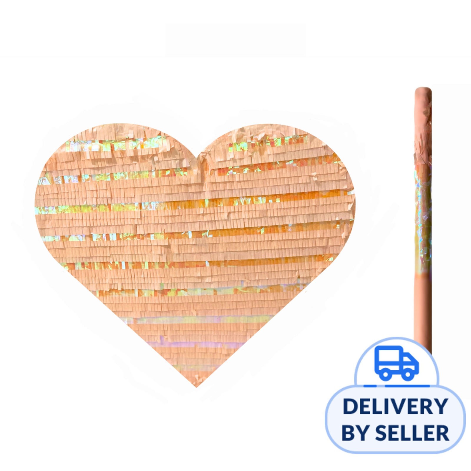 Pinata Pastel Beige Nude Heart With Free Stick | NTUC FairPrice