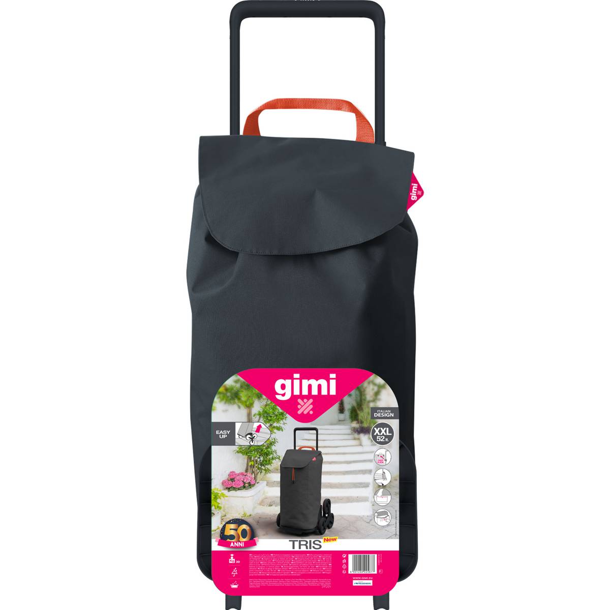 GIMI Shopping Trolley Tris New Grey 52L | NTUC FairPrice