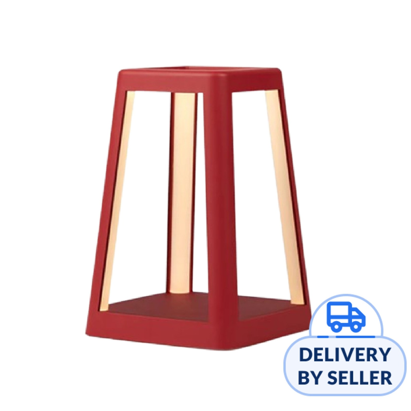 Lexon Lantern Led Lamp With Wireless Charger, Dark Red | NTUC FairPrice