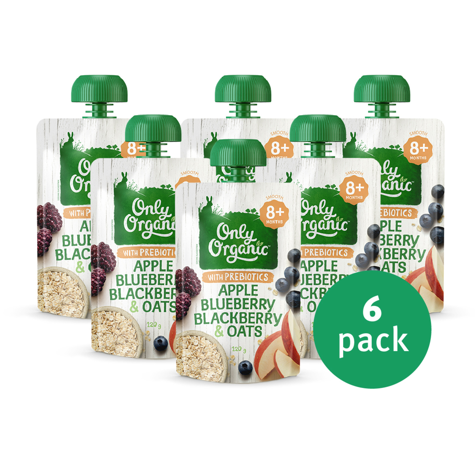 Only Organic Apple Blueberry Blackberry & Oats | NTUC FairPrice