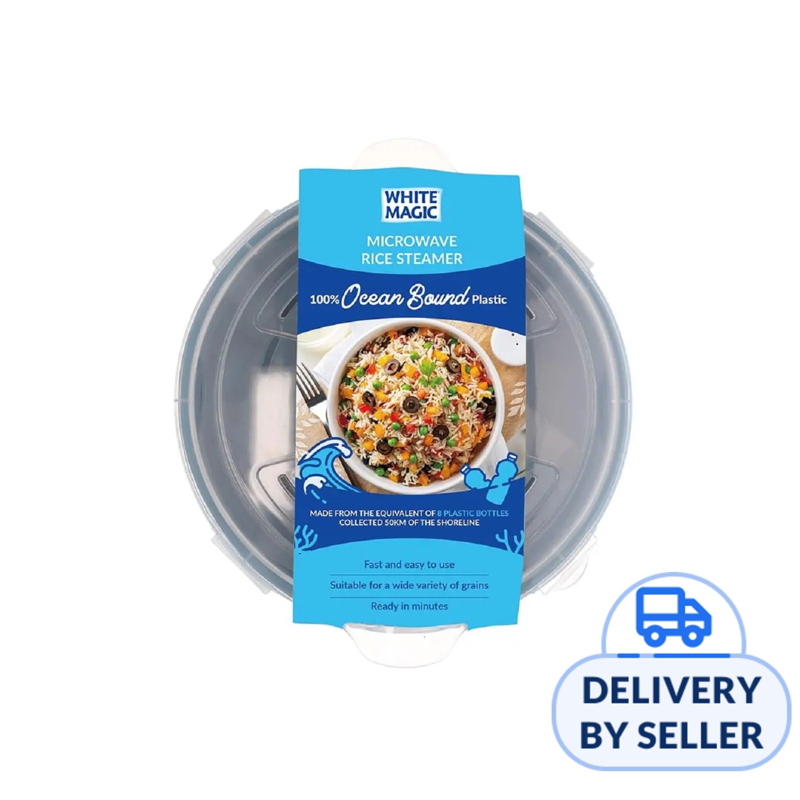 White Magic Ocean Microwave Rice Steamer | NTUC FairPrice