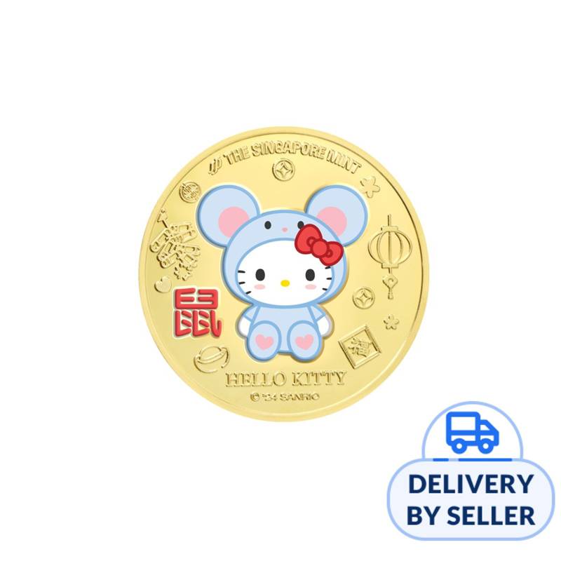 Hello Kitty Rat Zodiac 24K Gold-Plated Medallion | NTUC FairPrice