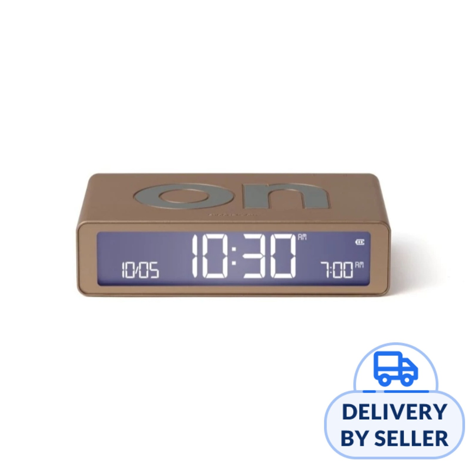 Lexon Flip Classic LCD Alarm Clock - Soft Gold | NTUC FairPrice